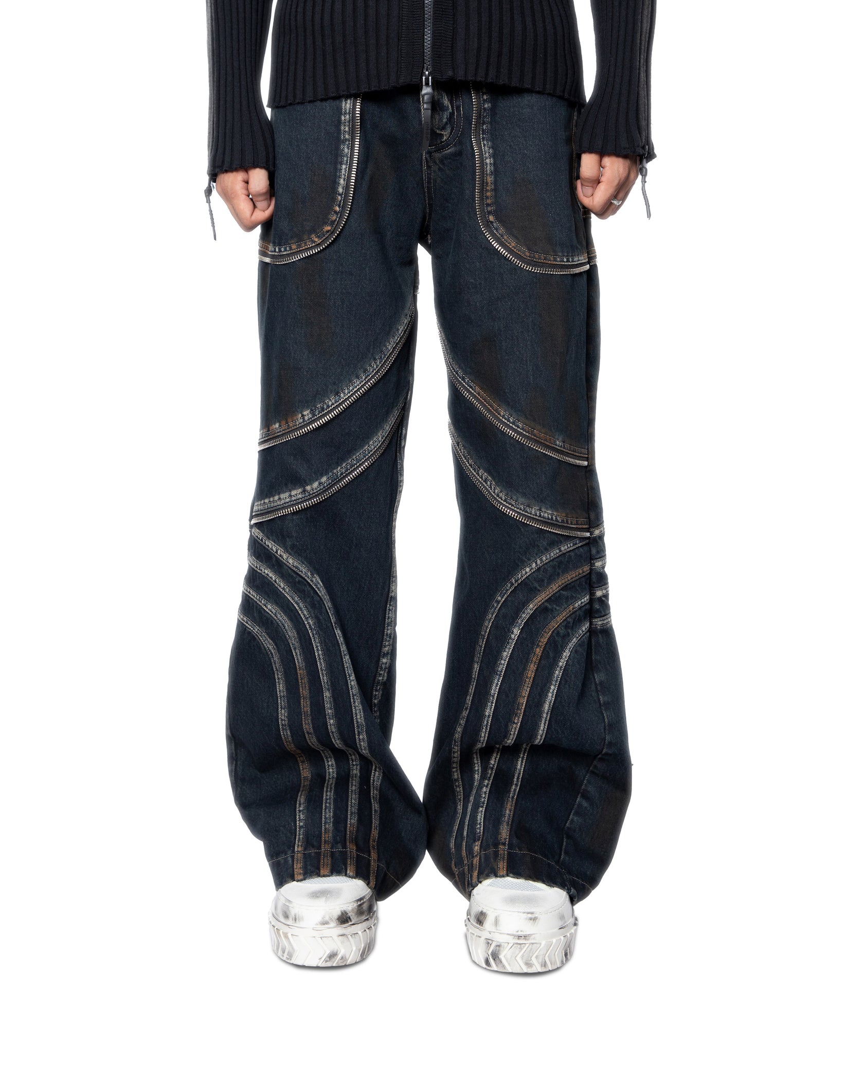GOLDIE - Wave Dirt Denim Pants - ASTOUD