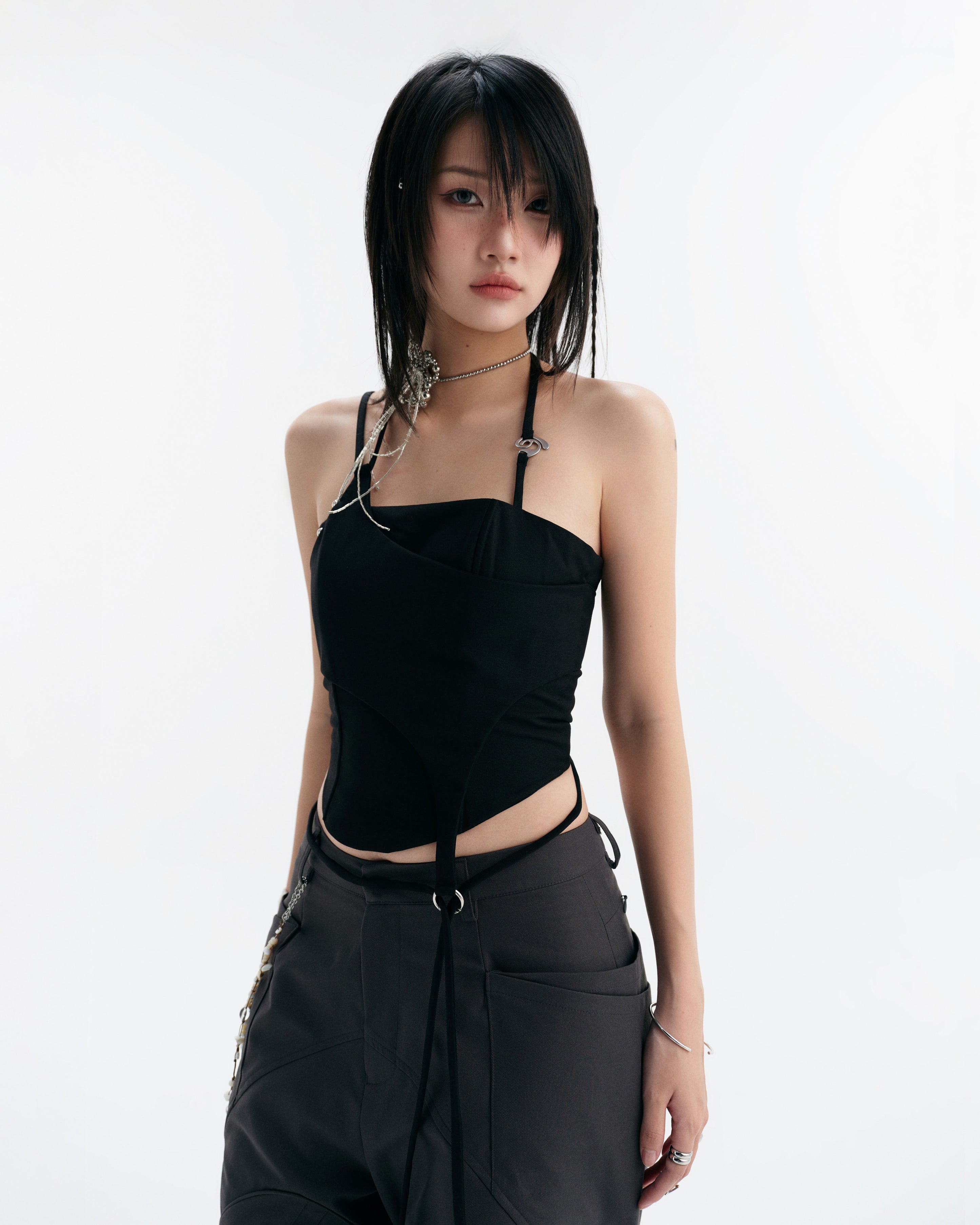 BUNNYHILL - Black Lullaby Halter Top - ASTOUD